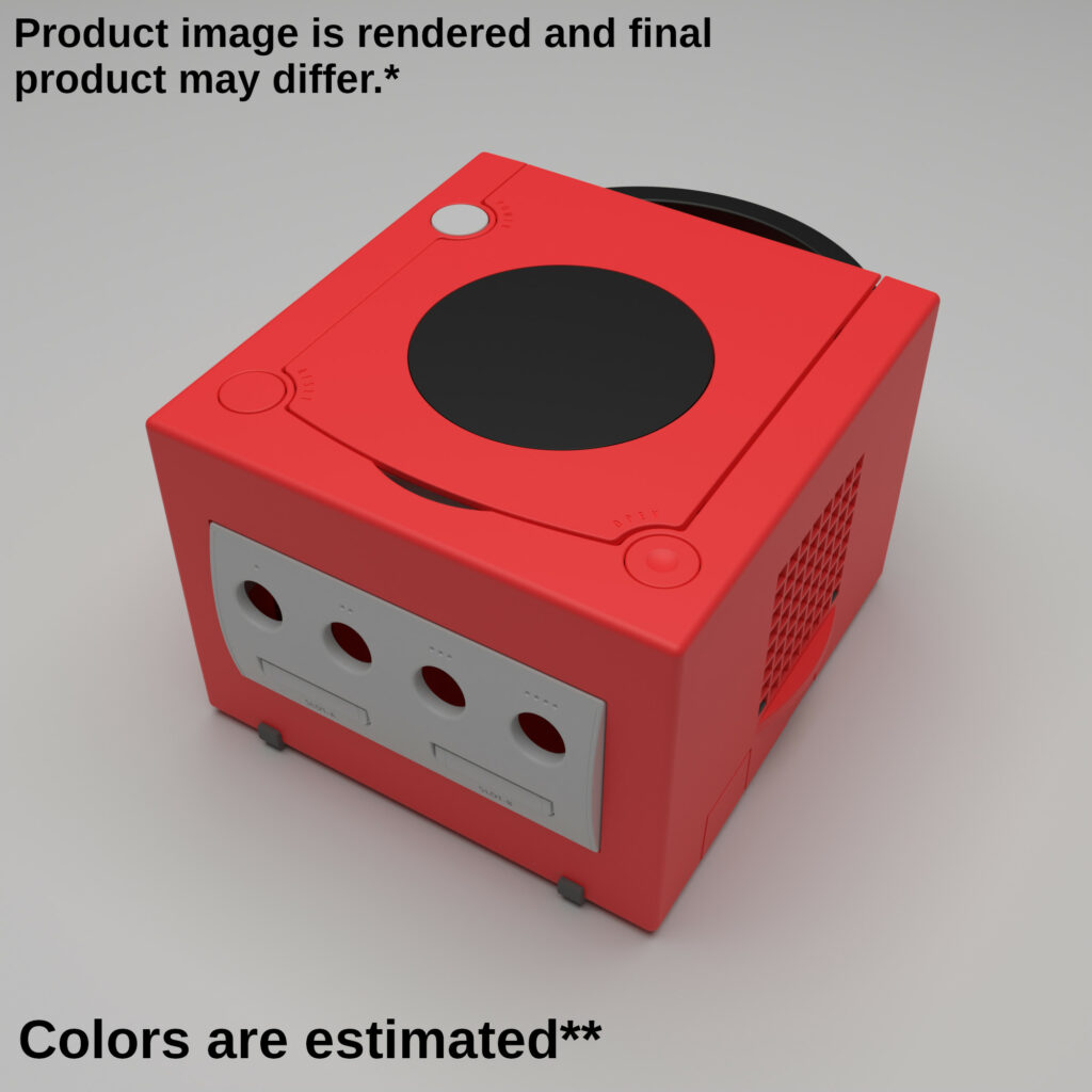 Gamecube Replacement Shell – Opaque Char Red – Muramasa Entertainment