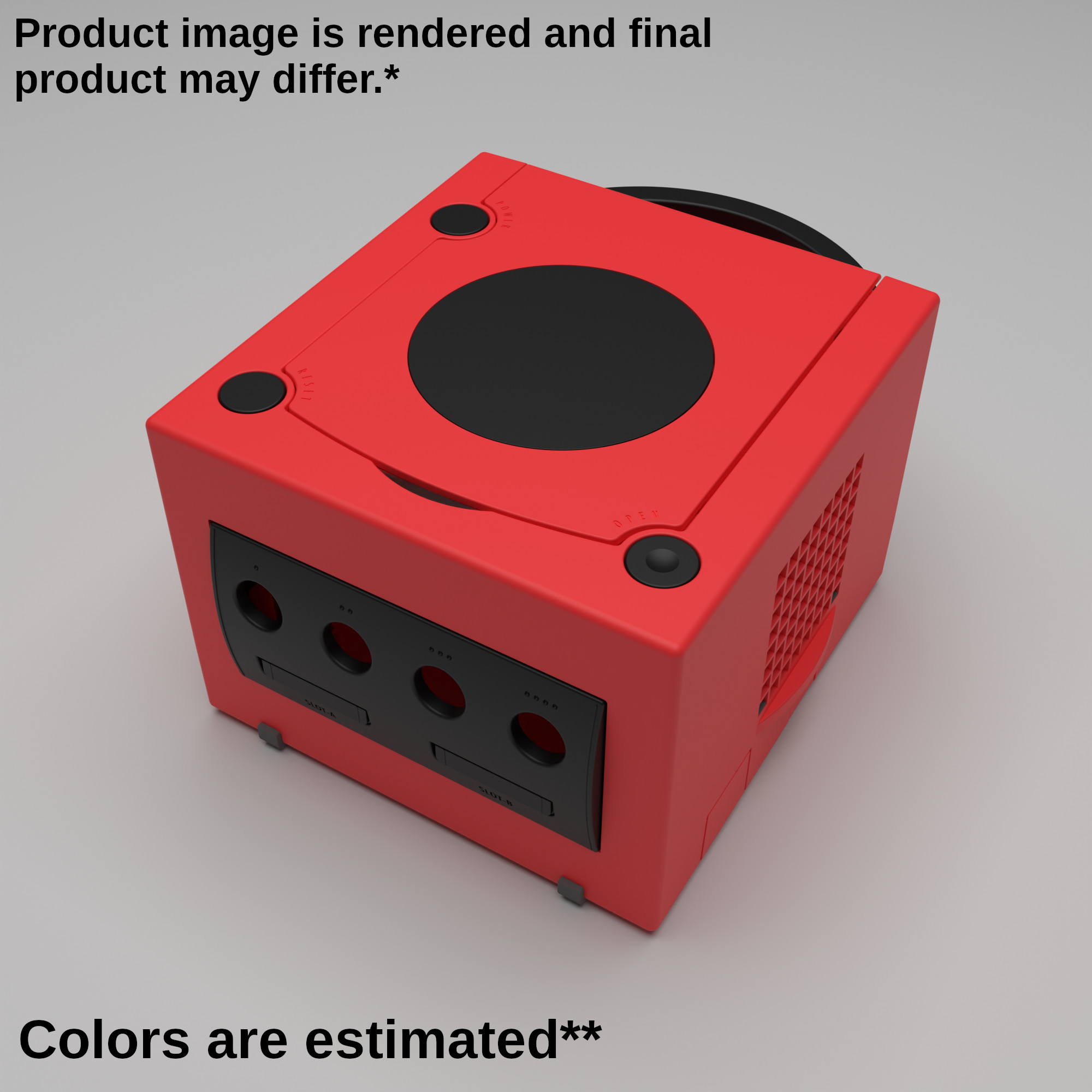 Gamecube Replacement Shell – Opaque Char Red – Muramasa Entertainment