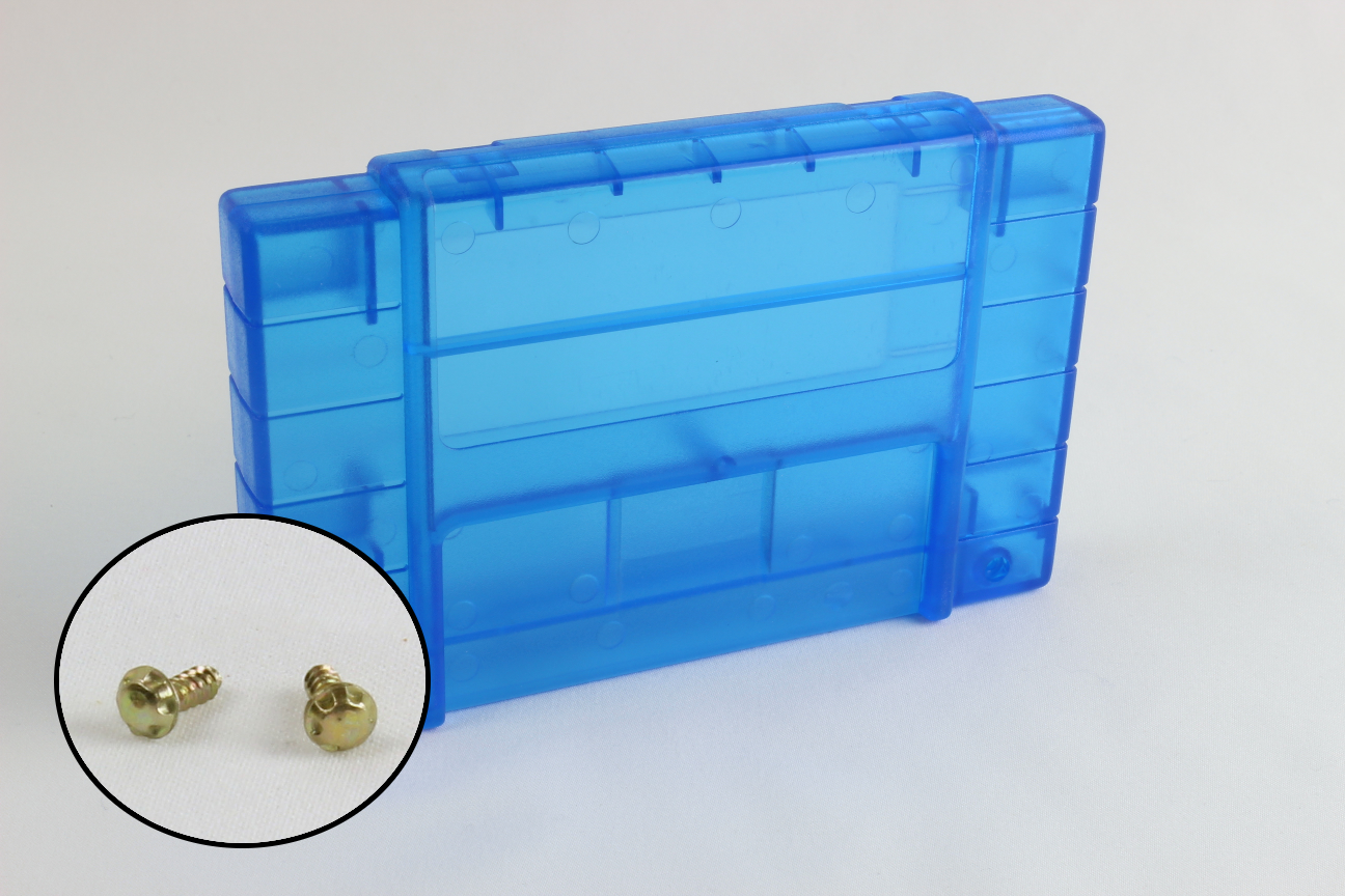 Super Nintendo Cartridge Shell – Crystal Blue – Muramasa Entertainment